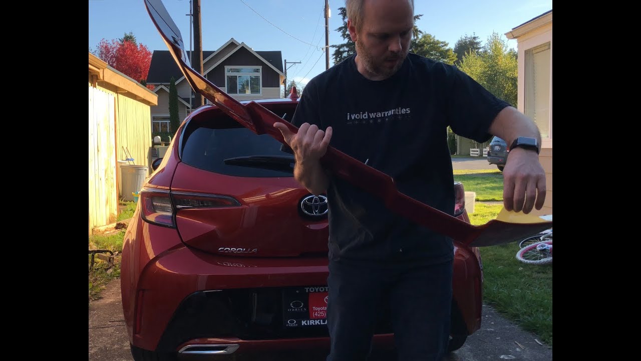 How to install a factory spoiler on a 2019 Toyota Corolla Hatchback ...