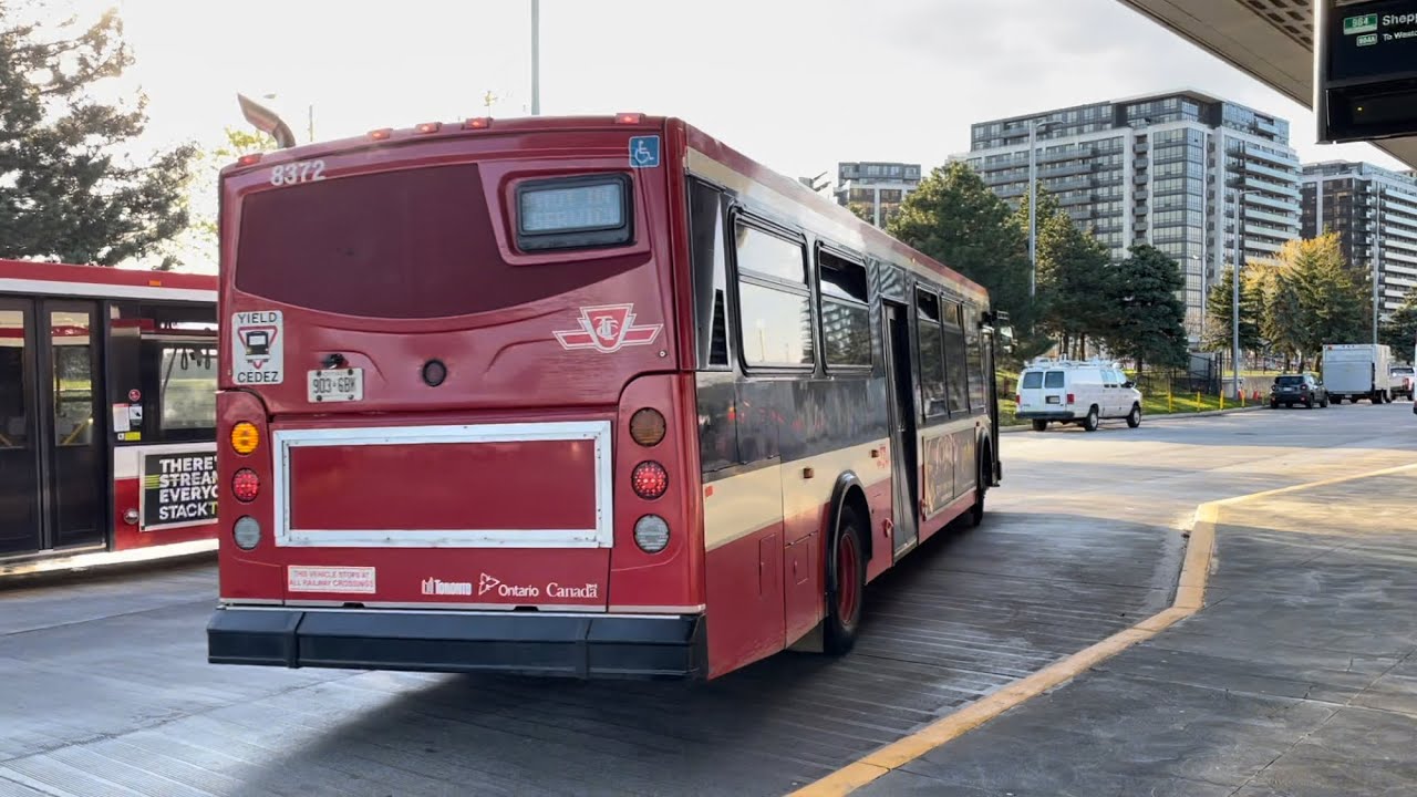 TTC Route 104 Faywood Orion Bus Ride #8372 from Wilson Stn to Sheppard ...