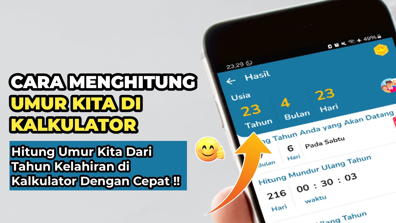 Cara Menghitung Umur Dari Tahun Kelahiran di Kalkulator Dengan Cepat ...