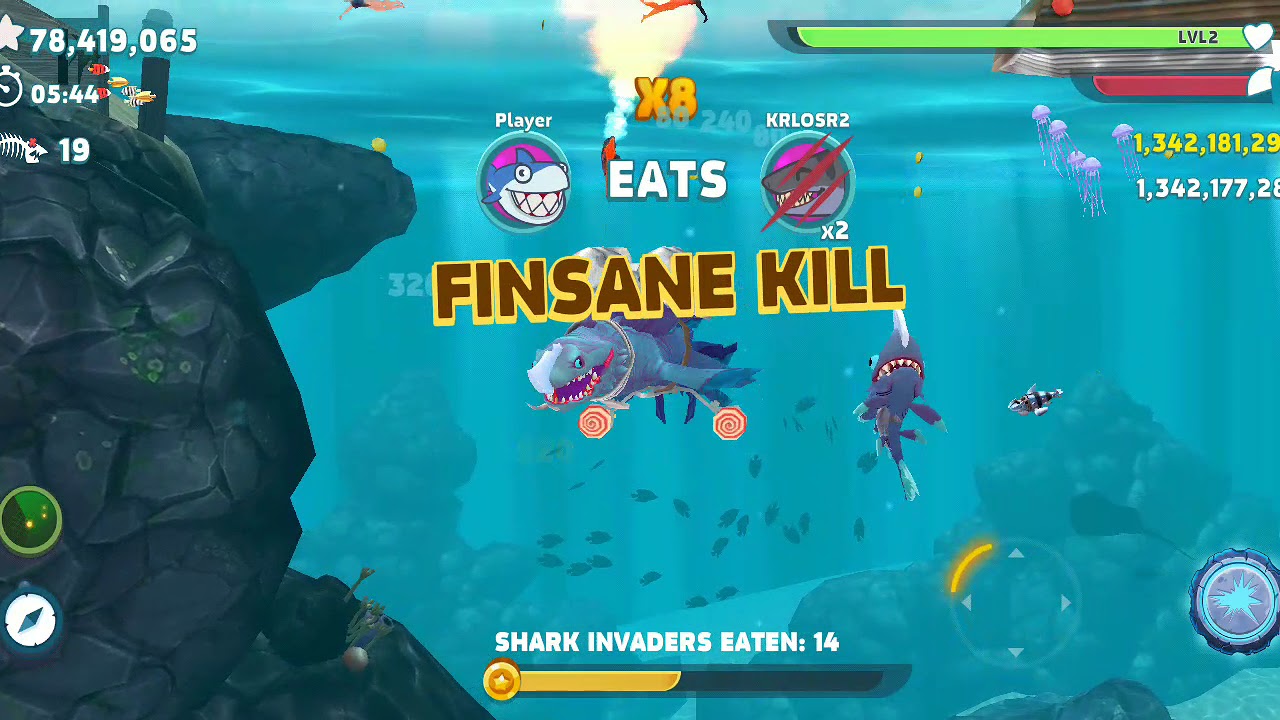 New Narrallyclyus Shark game play ( Hungry Shark Evolution) - YouTube