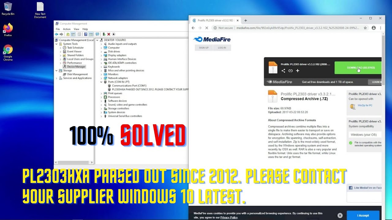 Pl2303hxa Phased Out Since 2012 Windows 10