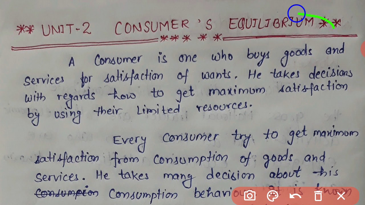 Consumer's Equilibrium. Class-11. - YouTube