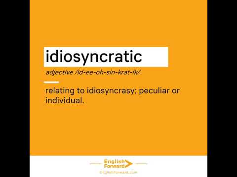 How to Pronounce Idiosyncratic | Definition | Example - YouTube