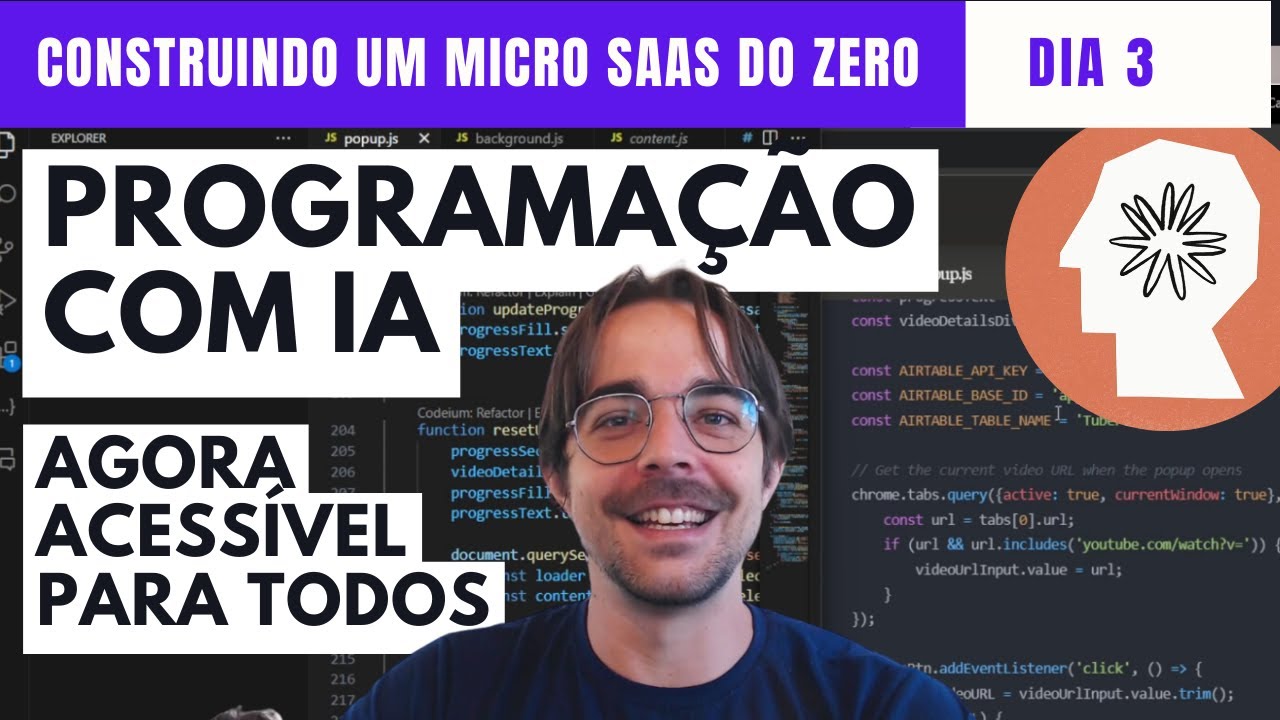 Claude.ai está criando meu Micro SaaS do Zero! Código com IA sem saber programar [DIA 3] - YouTube