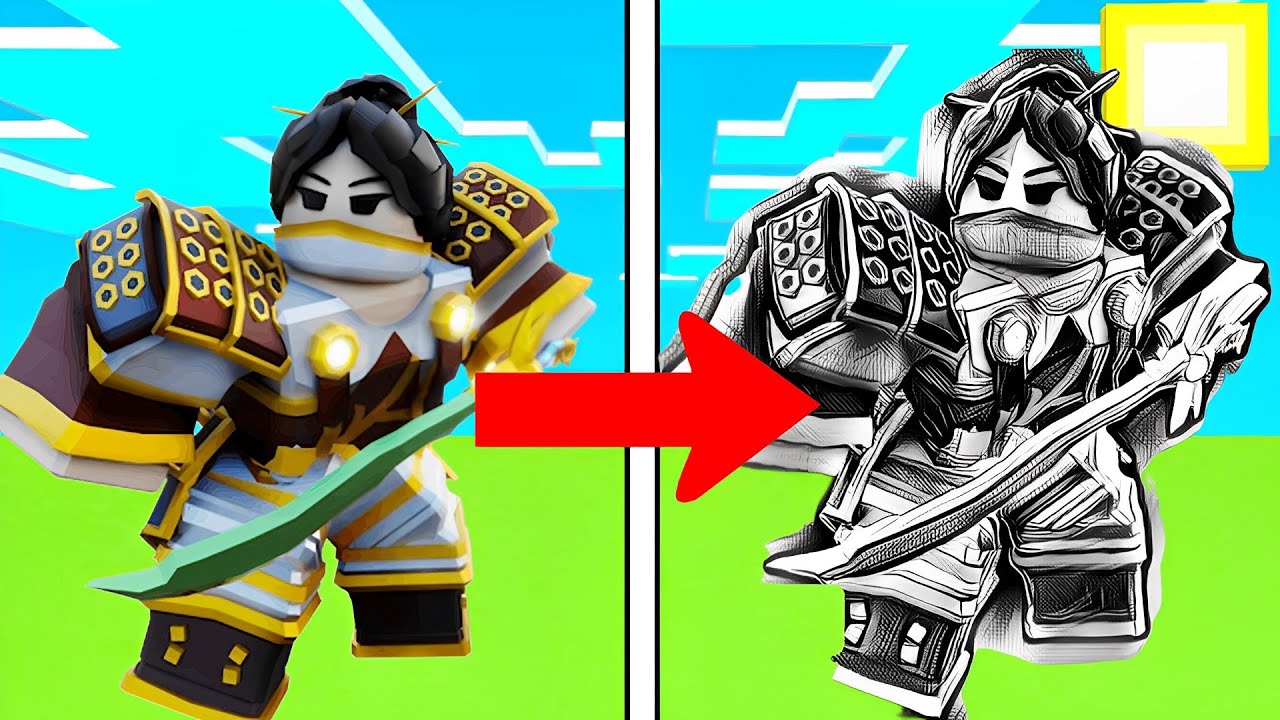 I Turned Roblox Bedwars kits to Art - YouTube