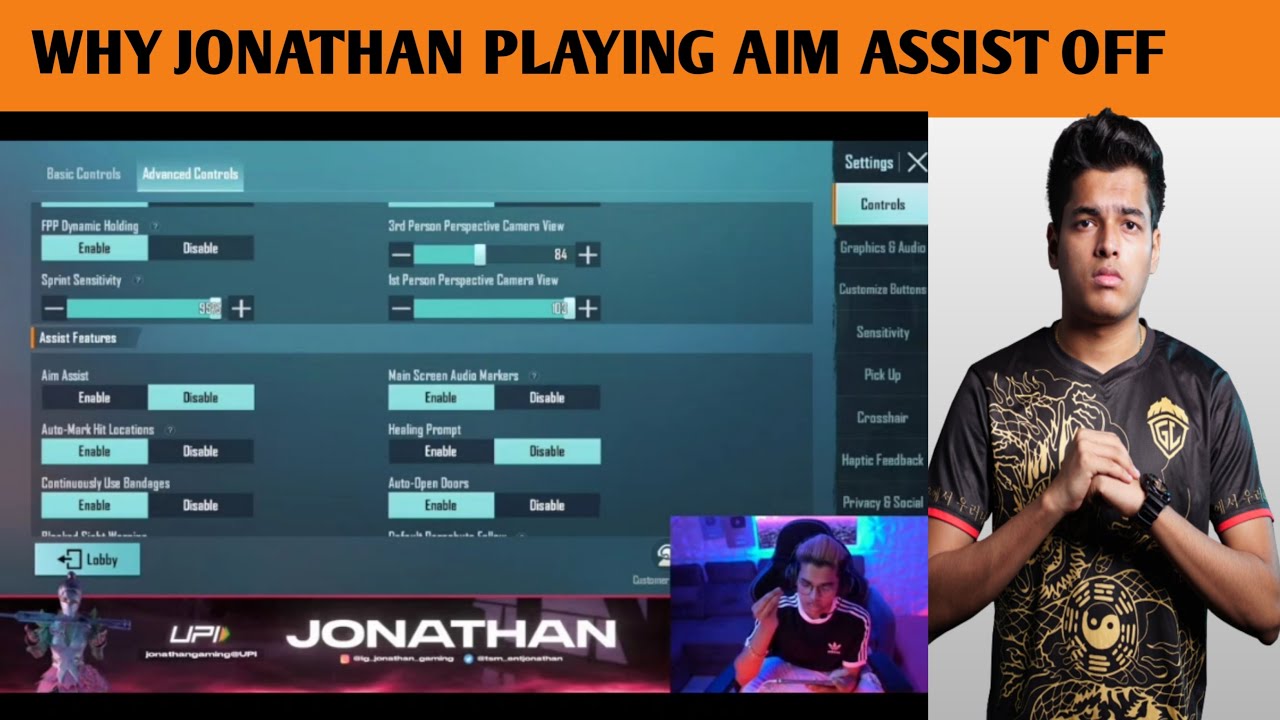 WHY JONATHAN PLAYING AIM ASSIST OFF || JONATHAN GAMING #akashgamer ...