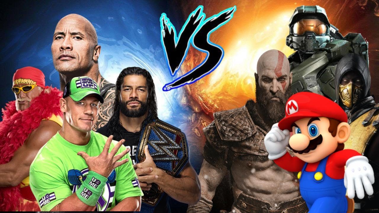 WWE Icons VS Gaming Icons - 8 Man Tag Team Match WWE2K22 - YouTube