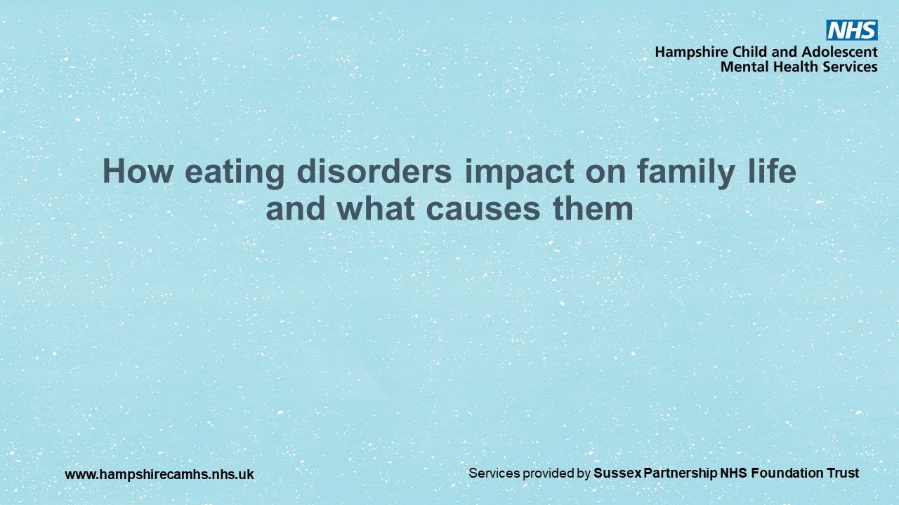 How eating disorders impact family life and what causes them - YouTube