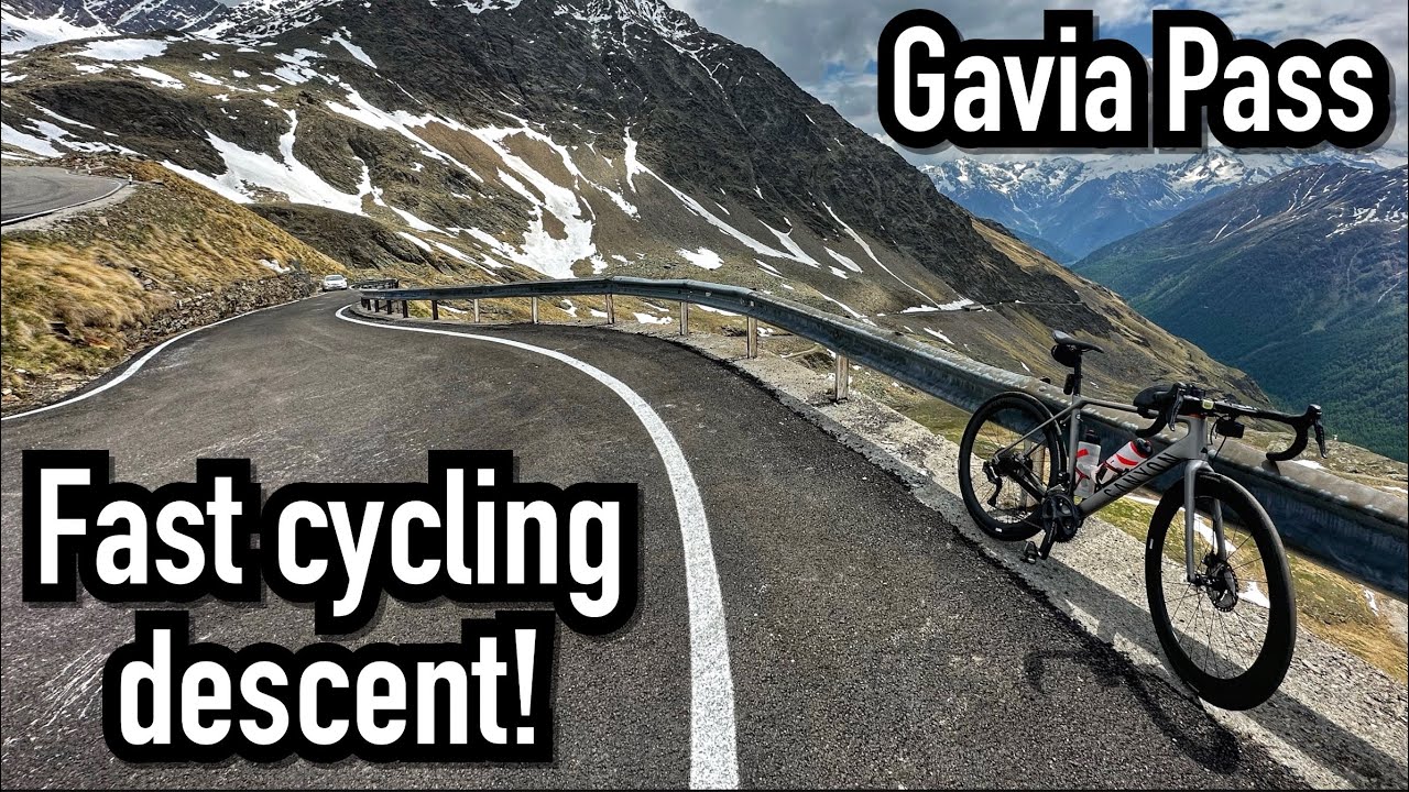 Gavia Pass fast cycling descent! - YouTube