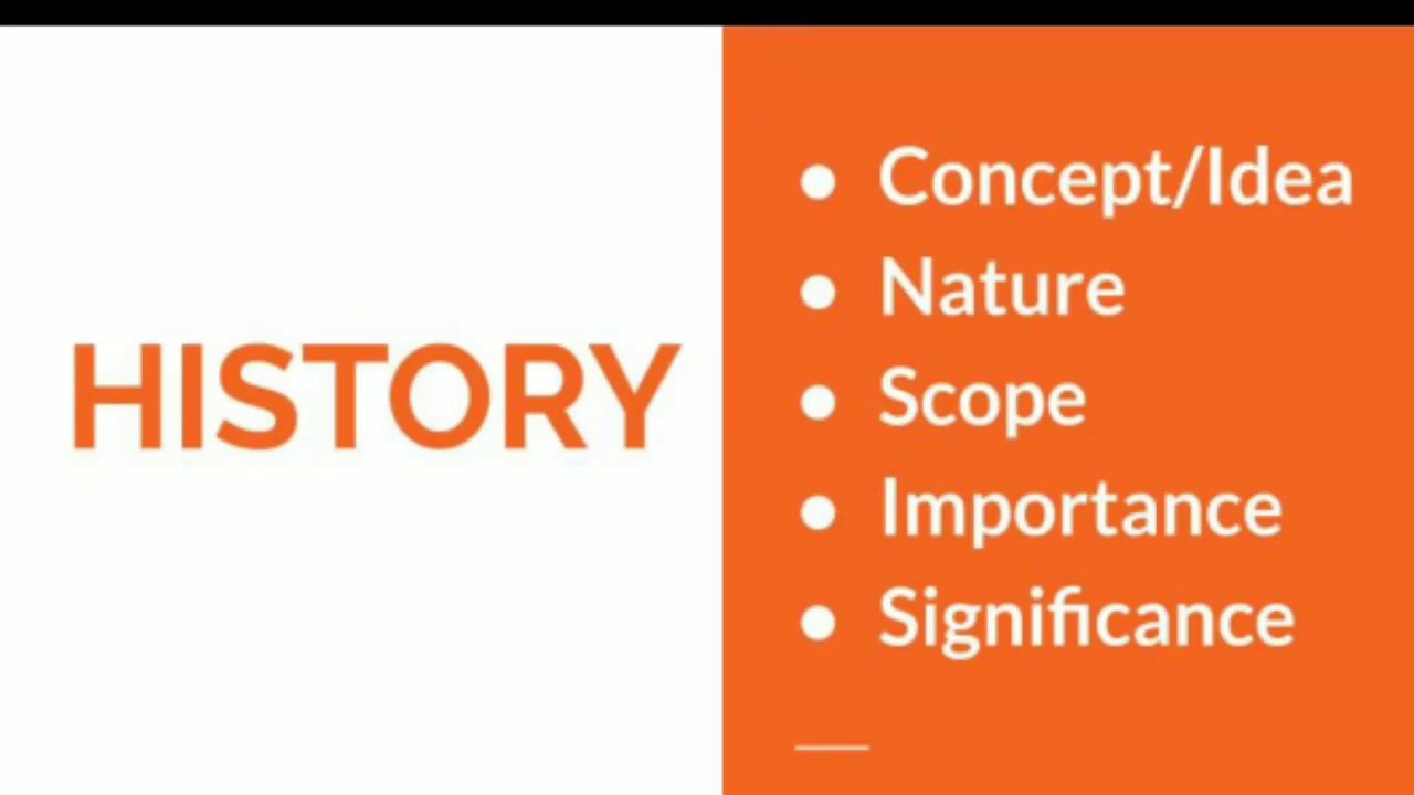 History-Its Concept/idea, nature, scope, Importance & significance ...