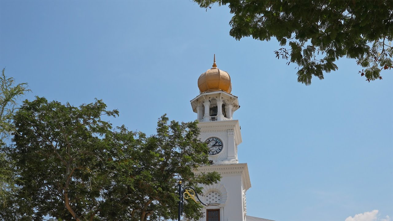 Queen Victoria Memorial Clock Tower, a historical landmark in George ...