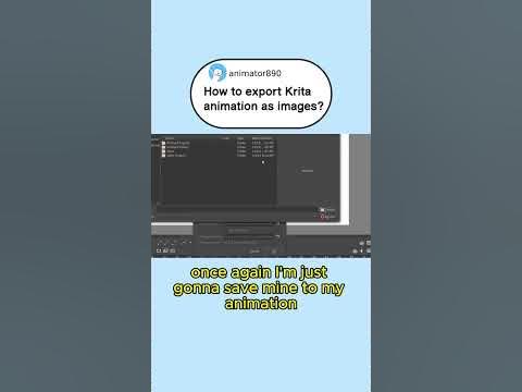 How to Export Animation as Images in Krita (Tutorial) - YouTube