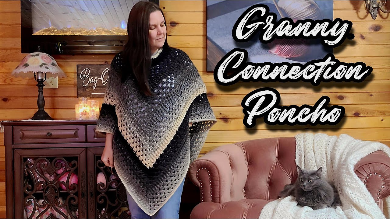 Easy Crochet Poncho Tutorial / Granny Connection Poncho - YouTube