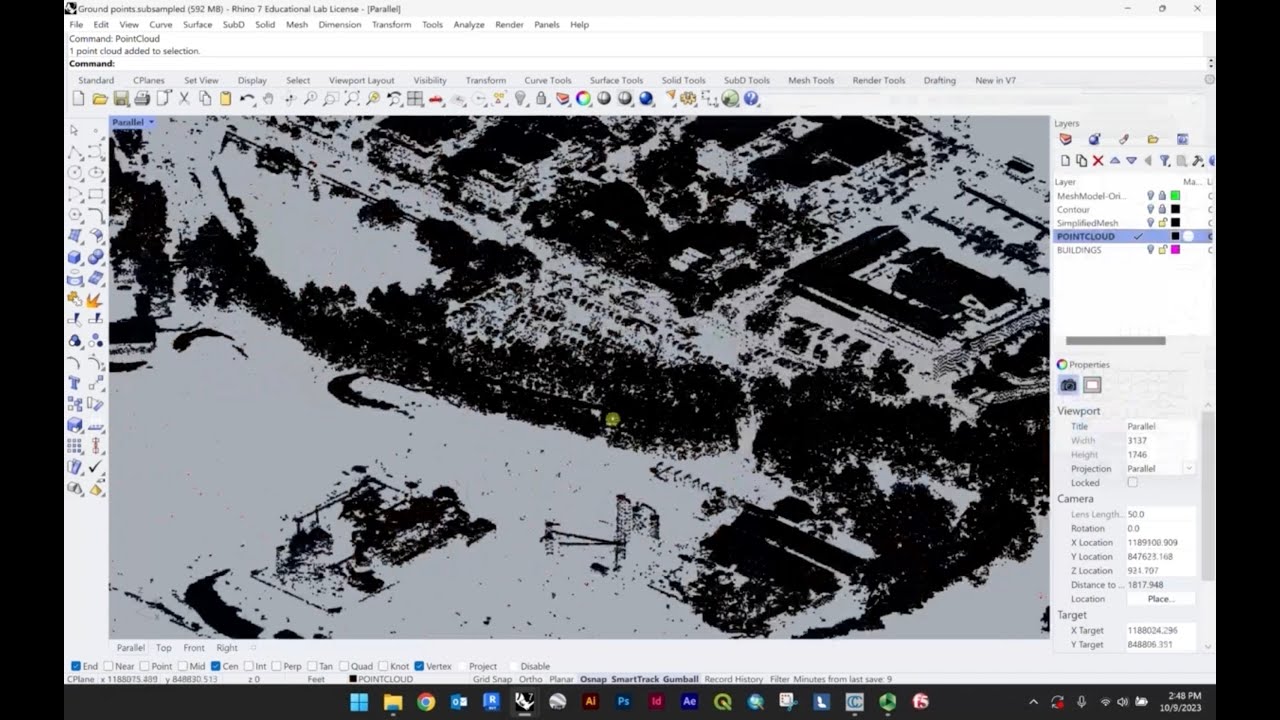 Troubleshoot: Points to Point Cloud/ Importing Point Cloud Files in Rhino - YouTube