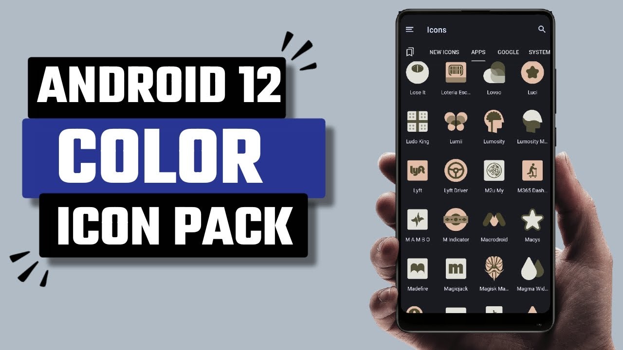 Best Android 12 Color Icon Pack App for Android - YouTube