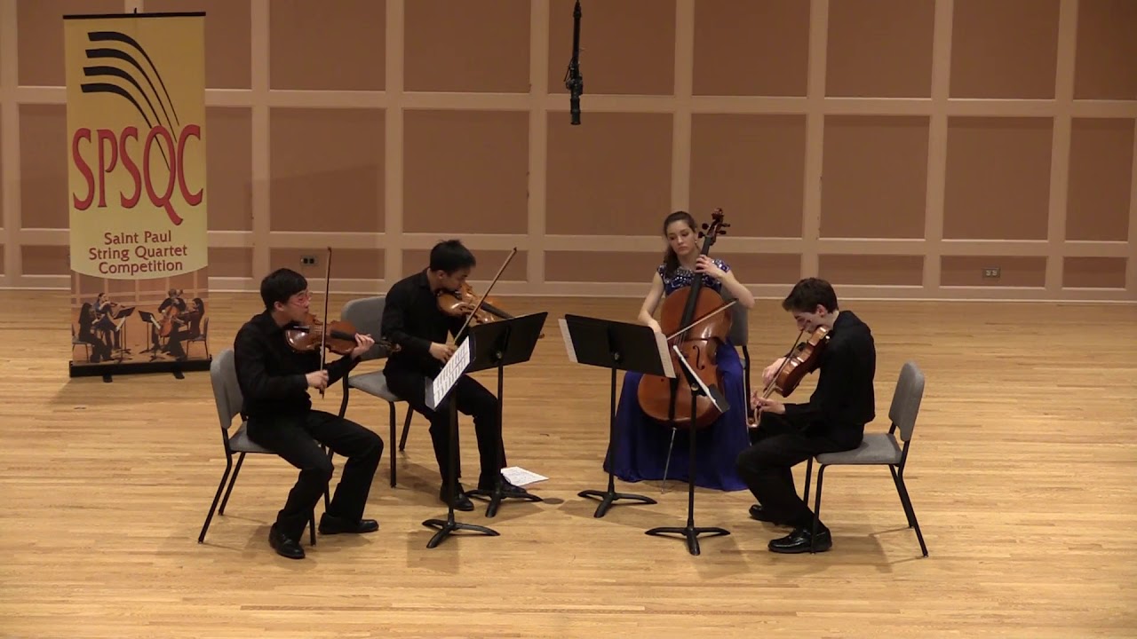 2018 SPSQC Silver Medalist Kairos String Quartet plays Ginastera No1 mvt1 - YouTube