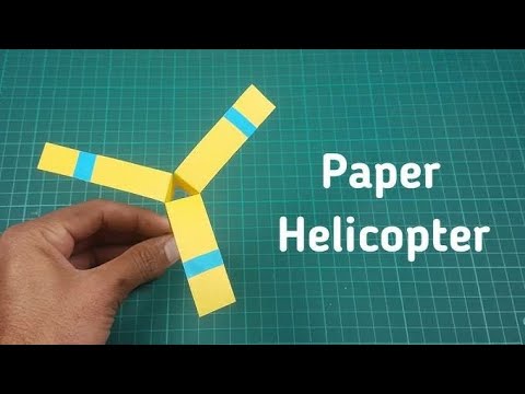 How to make paper helicopter | paper helicopter making | paper ...