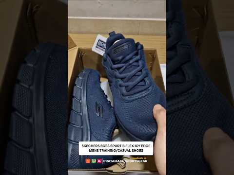 SKECHERS BOBS SPORT B FLEX ICY EDGE NAVY TRAINING SHOES (FULL VIDEO CHECK OUR CHANNELL