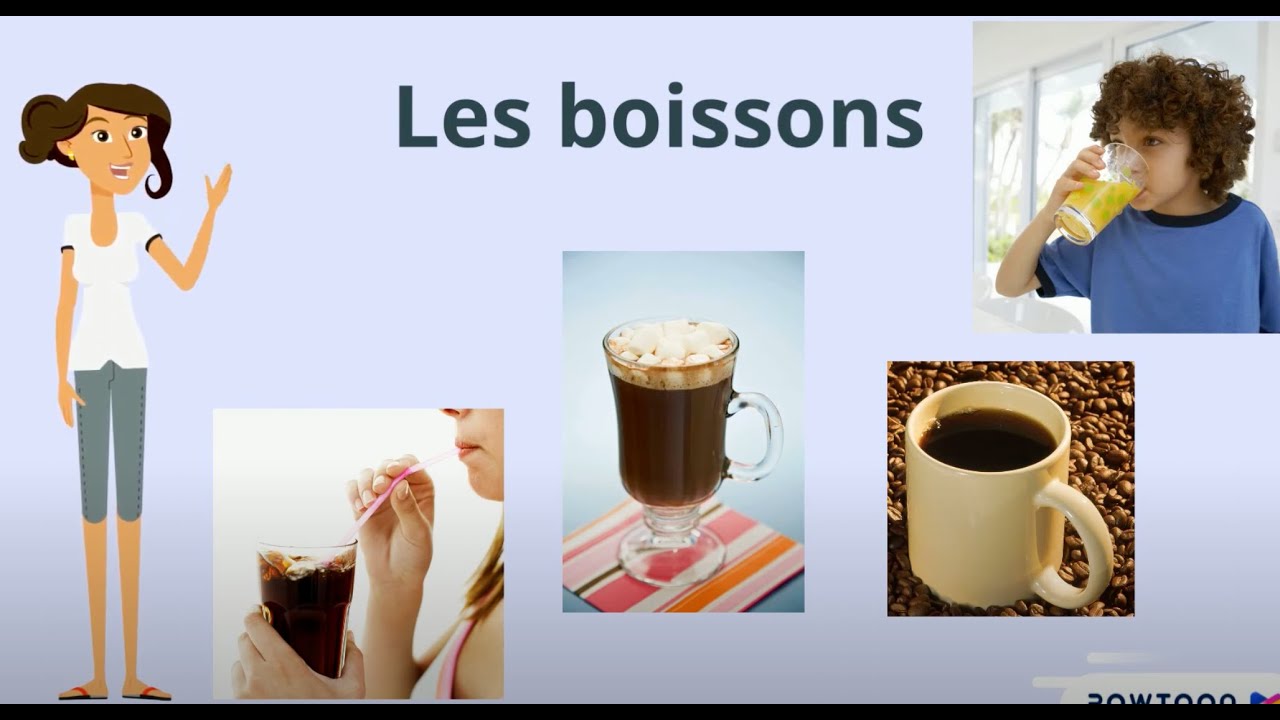 Les boissons Learn words for drinks in French - YouTube