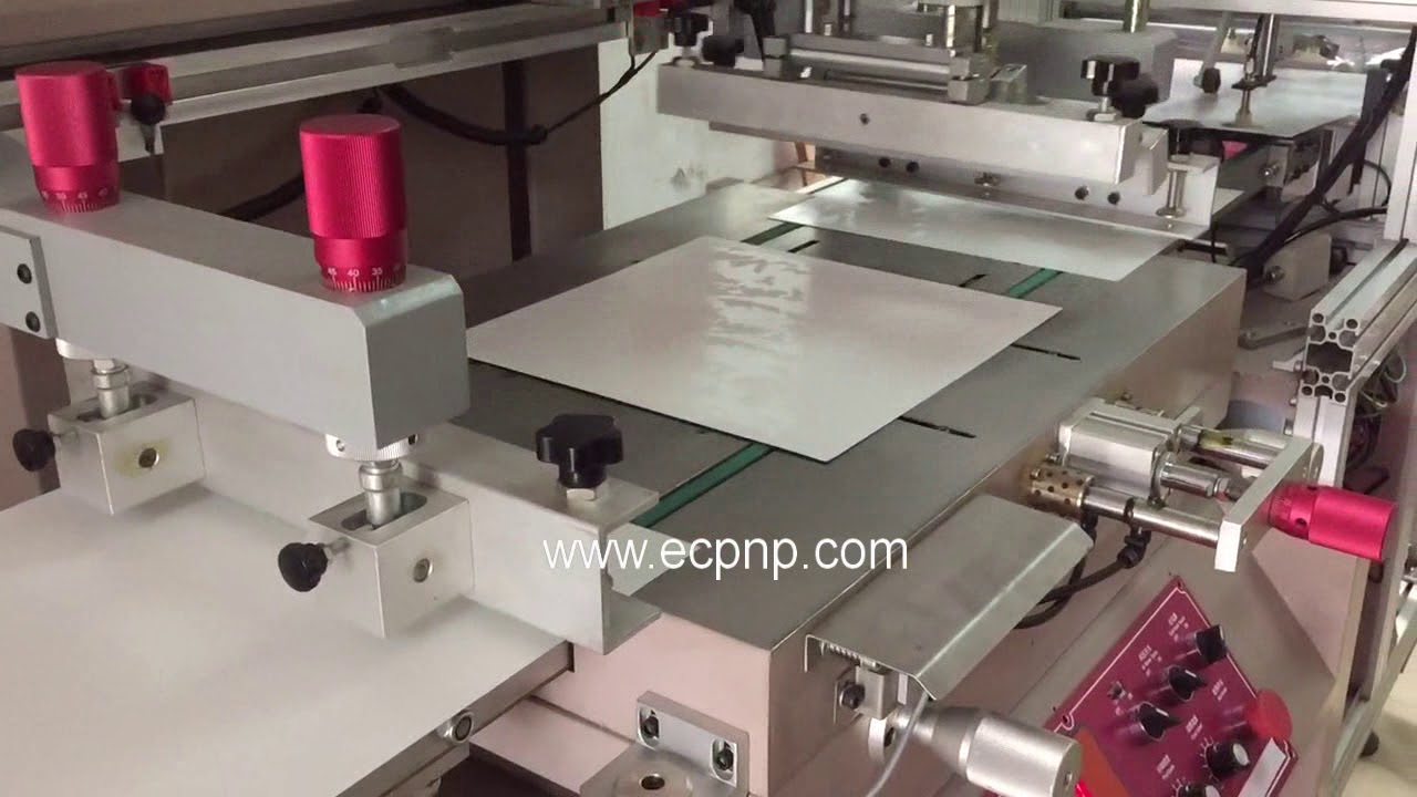 Automatic Flat Screen Printer - YouTube