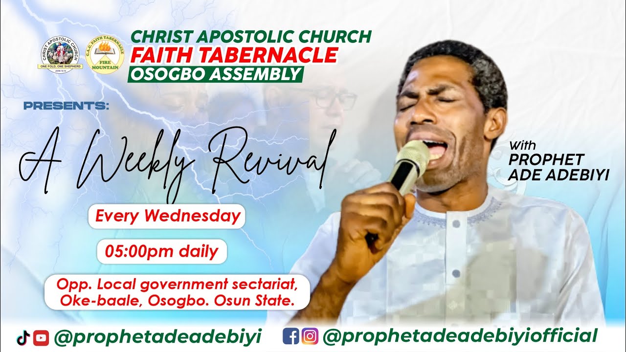 Wednesday Weekly Revival with Prophet Ade Adebiyi - YouTube