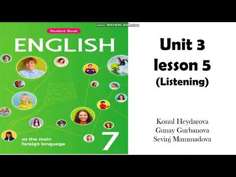 7-ci sinif ingilis dili . Dərs 23 (səh 50, 51)