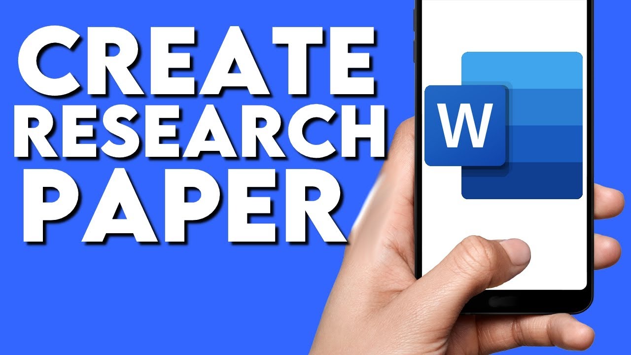 How To Create Research Paper Document on Microsoft Word Phone App - YouTube