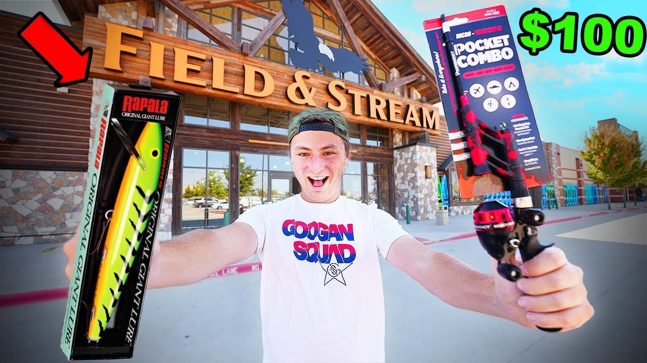 $100 FIELD And STREAM Fishing Challenge For BIGGEST FISH! - YouTube