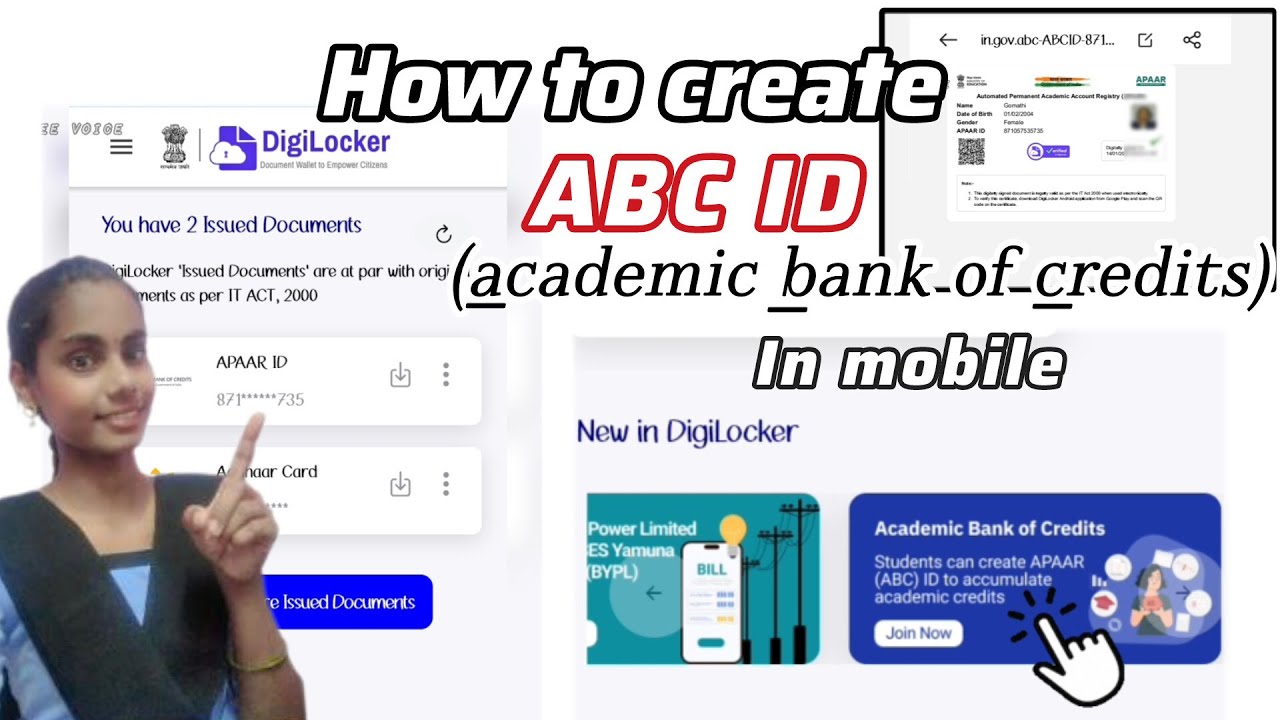 How to create ABC ID in mobile in tamil demo video ll digital locker ...