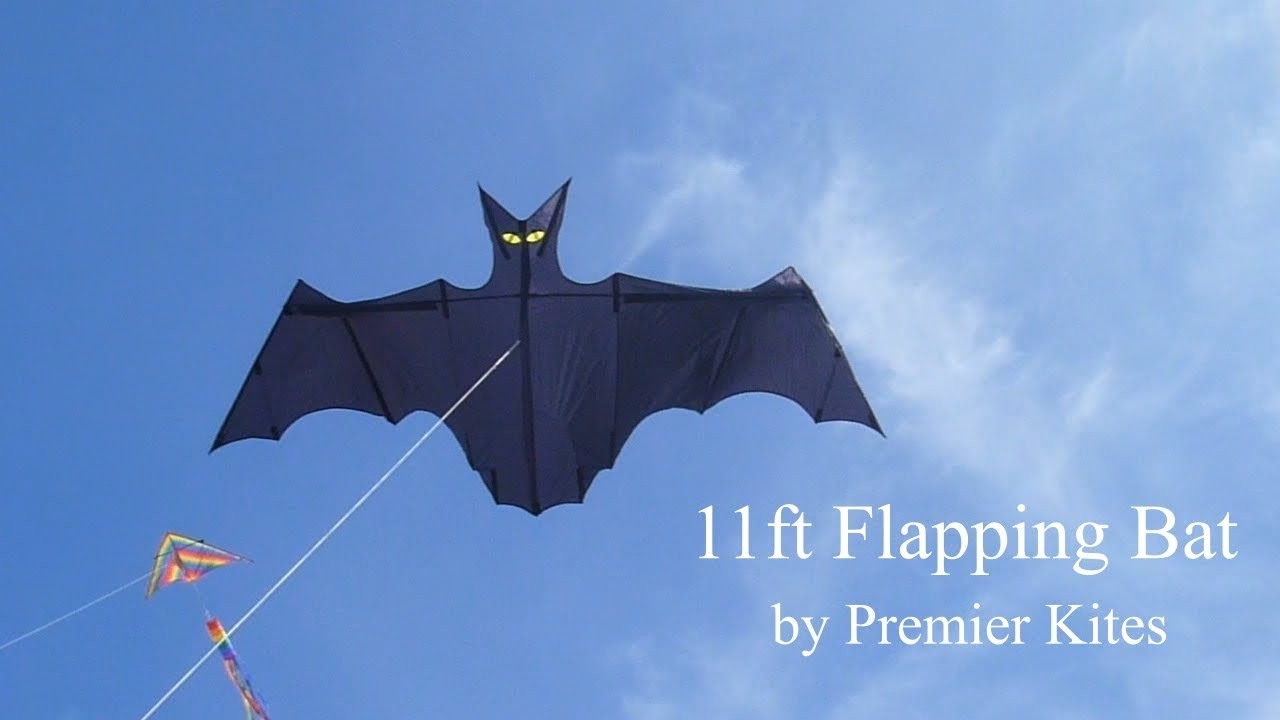 Scary 11ft Flapping Bat kite - YouTube