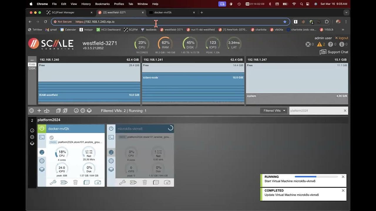 Demo deploying Docker apps in VM and MicroK8s in VM using Ansible Collection for HyperCore - YouTube