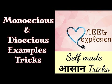 Monoecious & Dioecious Tricks | Easy tricks for examples | NCERT ...
