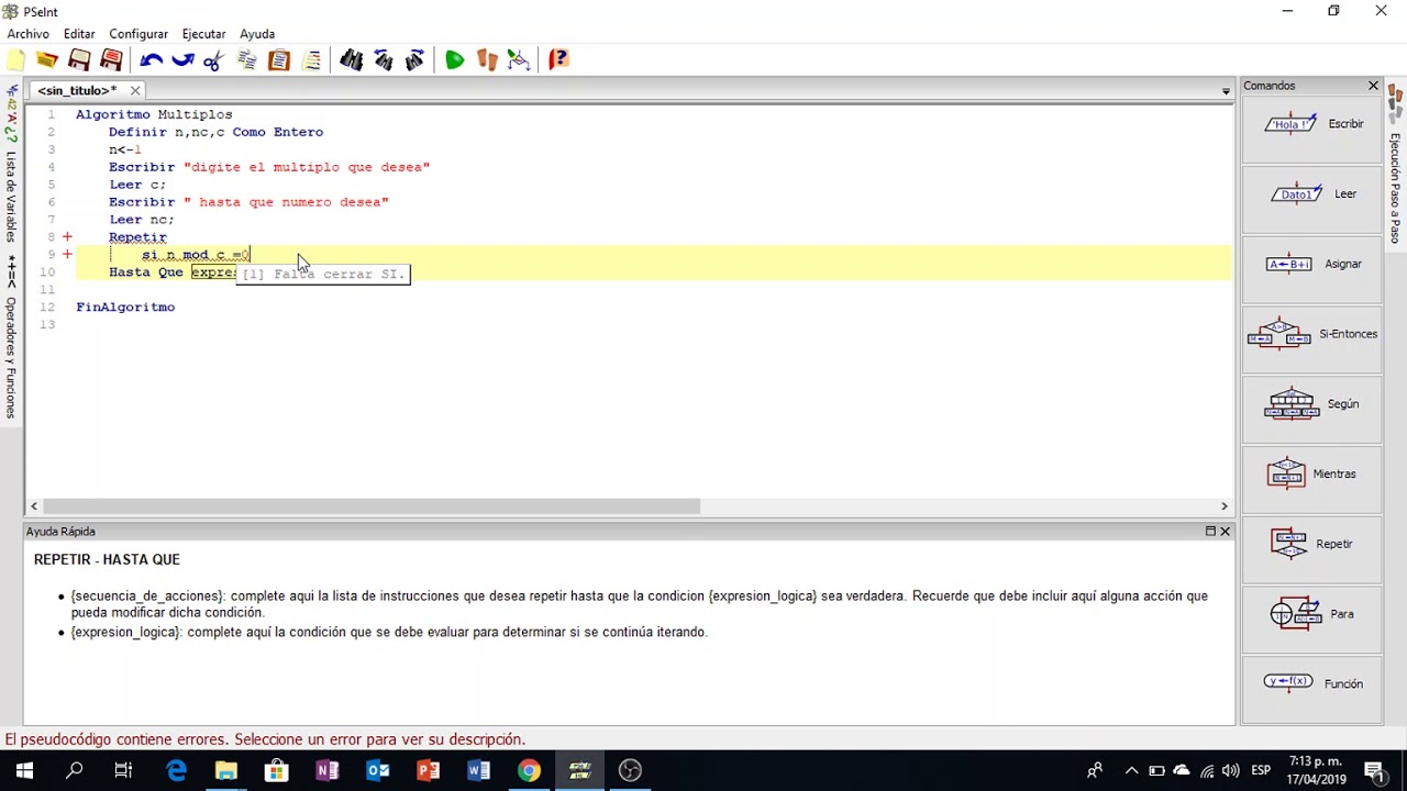 multiplos- pseint - YouTube