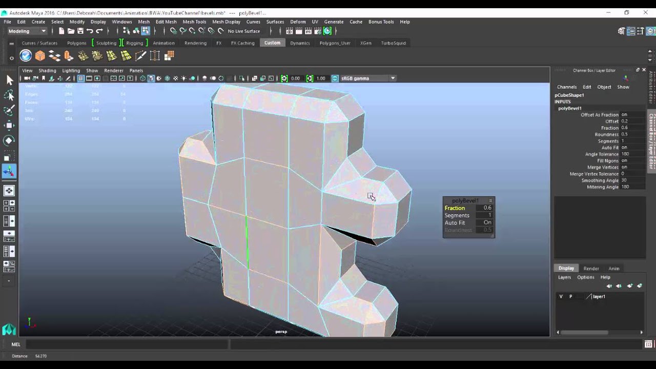 Fixing Bevels in Autodesk Maya - February 2016 - YouTube