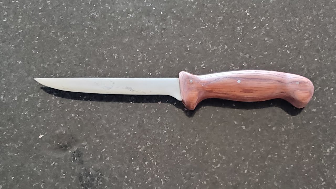homemade knife from old saw blade- my first attempt. - YouTube