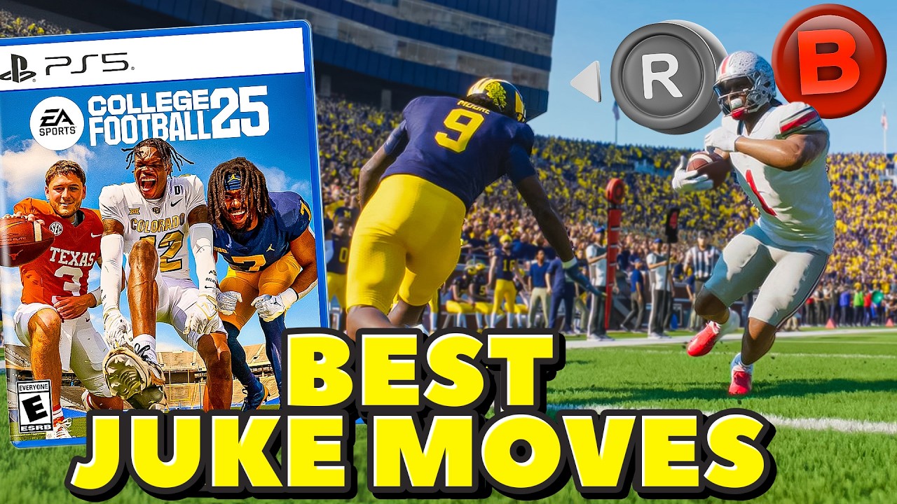 Best Juke Moves in College Football 25 - YouTube