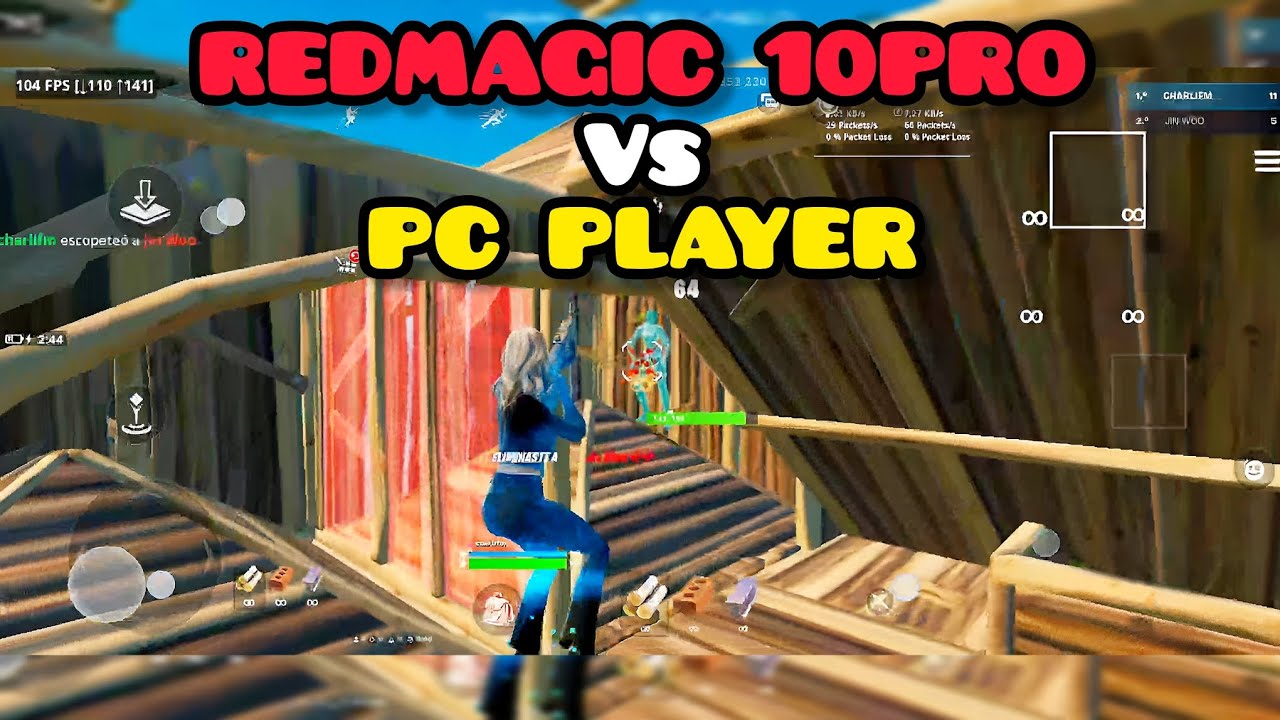 ASÍ ES JUGAR FORTNITE MÓVIL VS PC PLAYER 💀 | PLAYING FORTNITE MOBILE VS ...