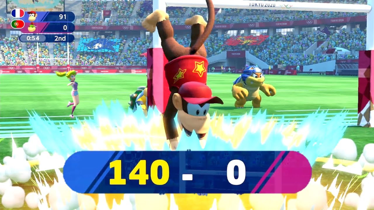 Mario & Sonic at the Olympic Games Tokyo 2020 Rugby Sevens 140 points ...