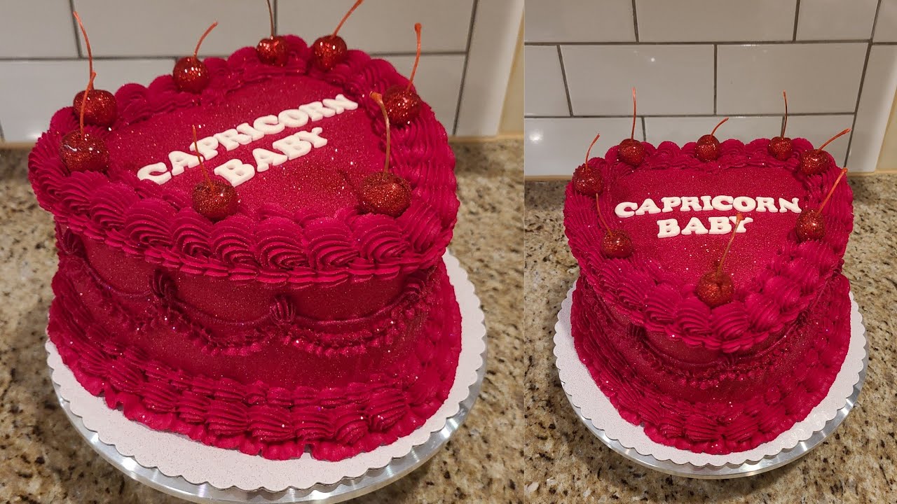 Pastel rojo de corazón Vintage - YouTube