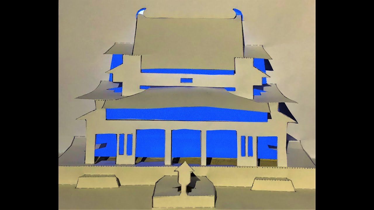 KIRIGAMI PAPER POP-UP CARD - JAPANESE HOUSE PAPER ENGINEERING (9) - YouTube