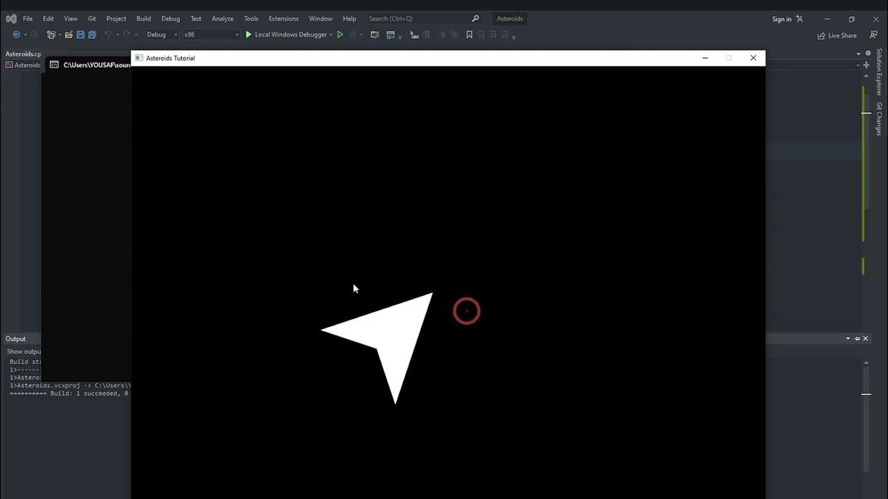 Implementing the Player Drawing | Asteroids #2 - YouTube