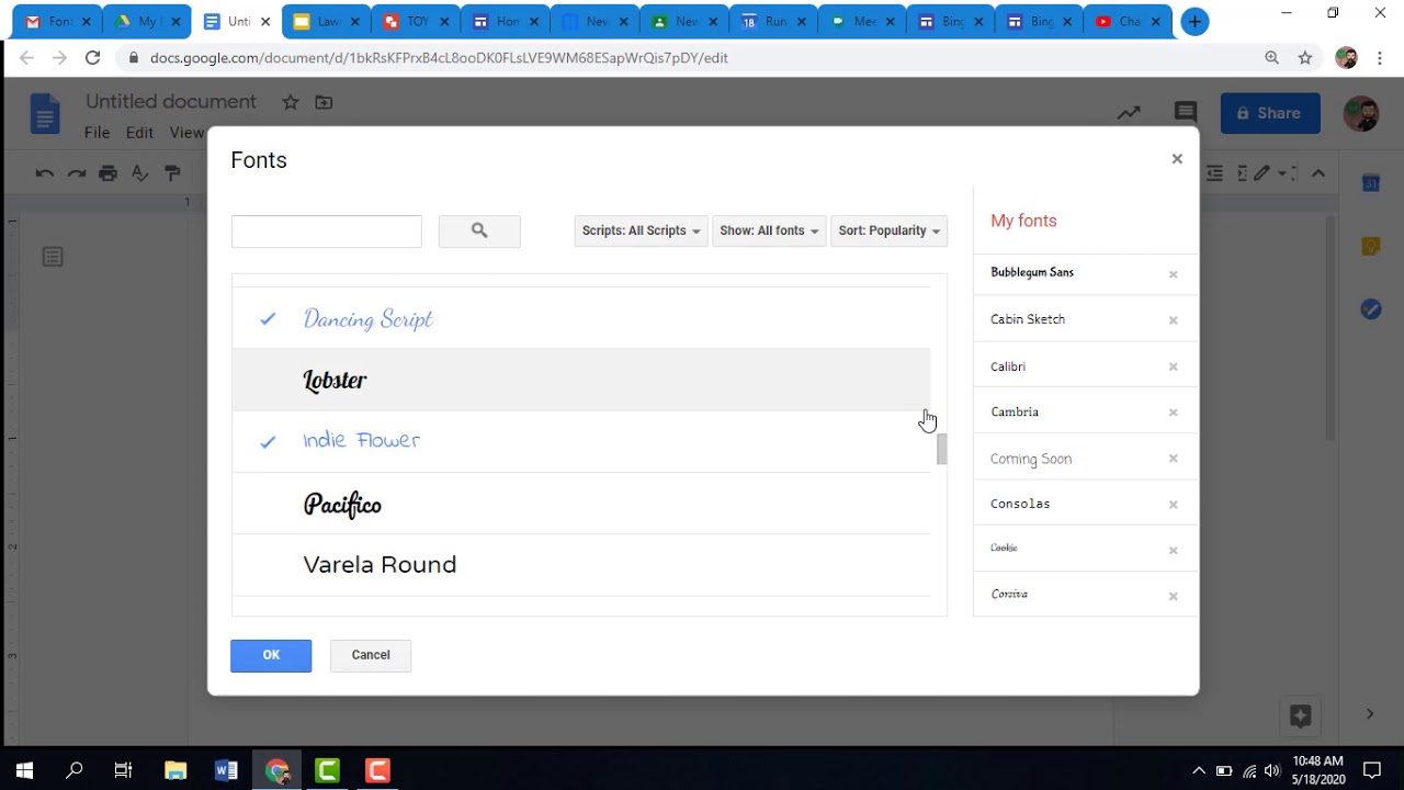 Installing Fonts on Google Drive Apps - YouTube