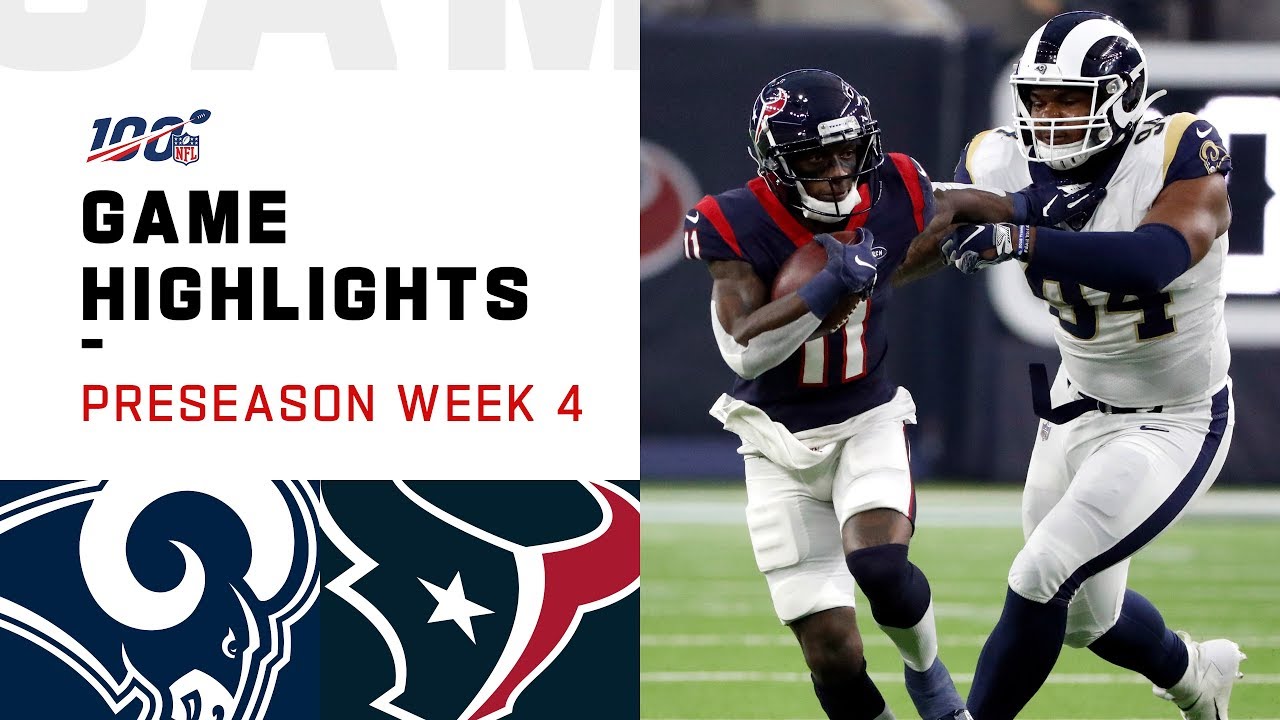 Rams vs. Texans Preseason Week 4 Highlights | NFL 2019 - YouTube