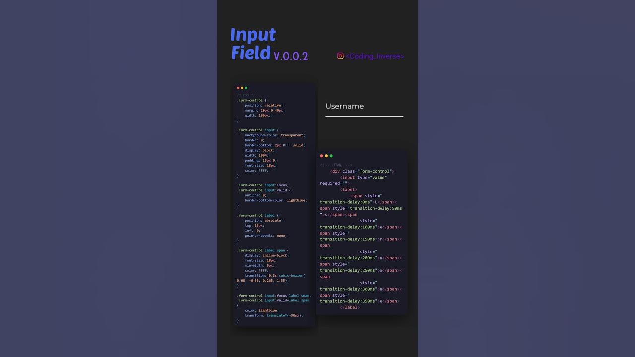 Input Field Using Html And Css Shorts Html Css Follow Youtube