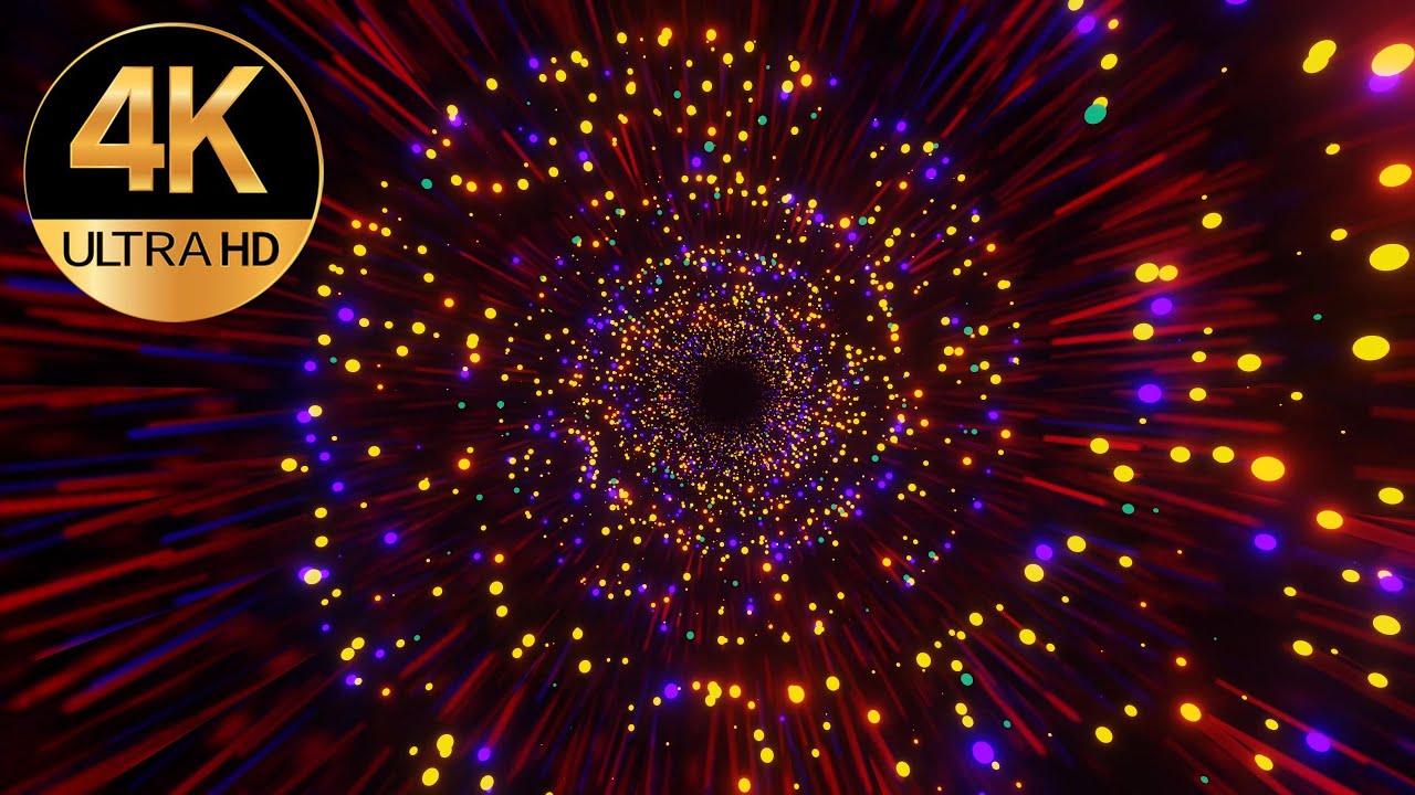 4k 3Hour Glowing spark light particles Neon background ( Free Video ...