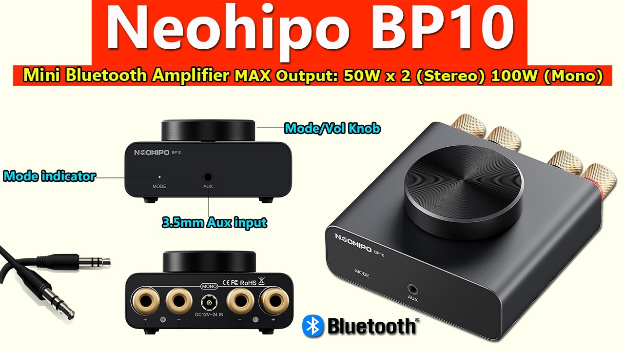 Neohipo BP10 | Unboxing | Review | Testing | 100 W Class D Stereo Power ...