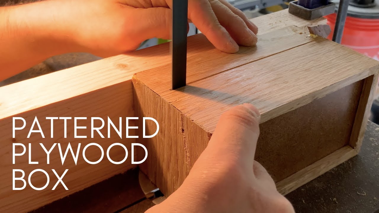 Making a plywood patterned mini box - YouTube