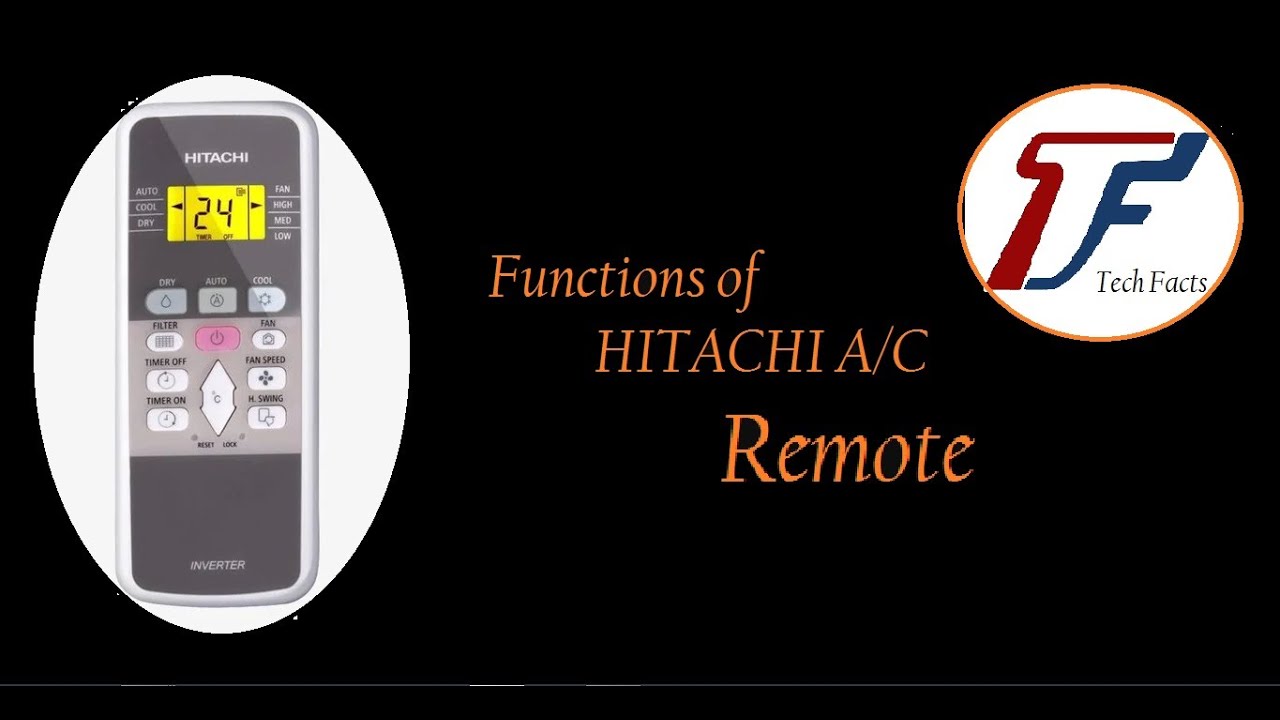 Functions of A/C Remote: Hitachi in 3 min - YouTube