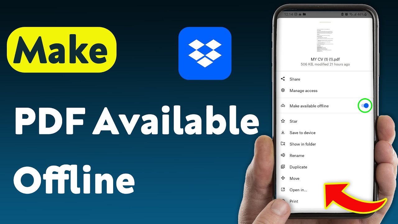 How To Make A PDF Available Offline In Dropbox Mobile App (Updated ...