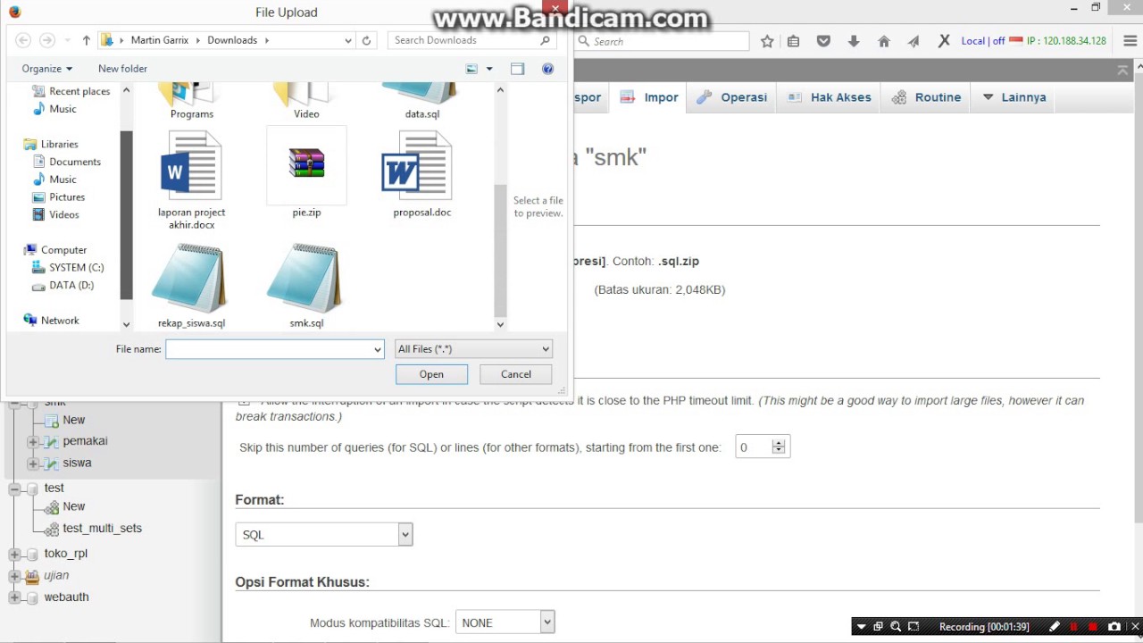 How To Export And Import Mysql Database In Xampp Youtube 1495
